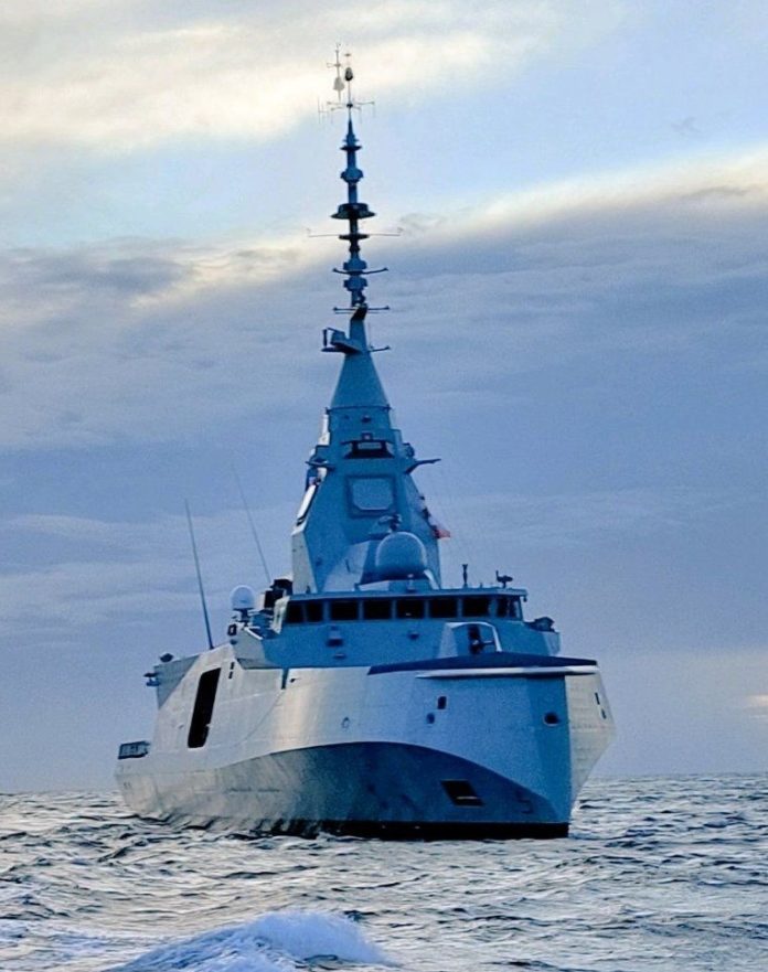 Début des essais en mer de la Frégate de défense et d’intervention (FDI) Amiral Ronarc’h ...
